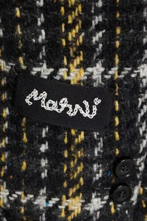Marni Checked Woolblend Tweed Blazer