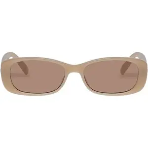 Le Specs Le Specs Unreal Rectangular Sunglasses Latte
