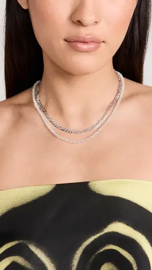 Jia Jia March Beaded Necklace - Aquamarine