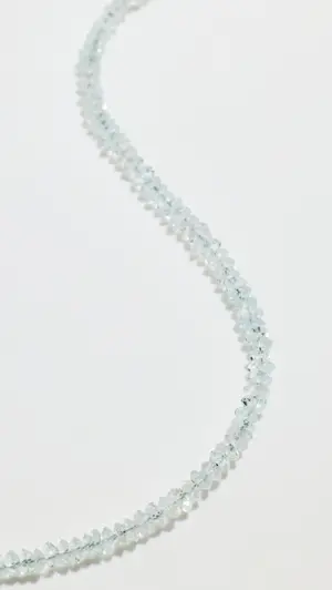 Jia Jia March Beaded Necklace - Aquamarine