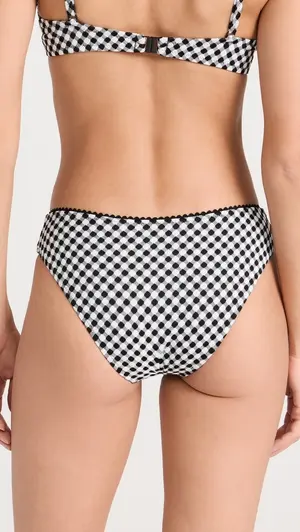 Solid & Striped The Daphne Bikini Bottoms - Blackout X Marshmallow