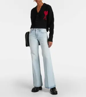 Ami Split-hem Flare Jeans