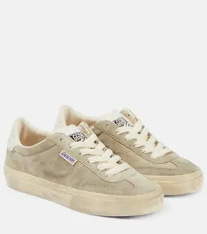 Golden Goose Round Toe Suede Sneakers For Women