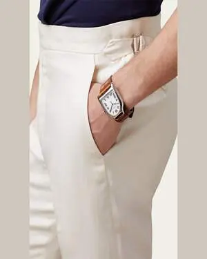 Ralph Lauren Purple Label Gregory Silk-linen Trousers - Cream