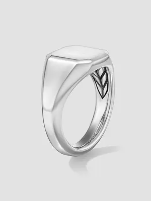 David Yurman Streamline Signet Ring In Sterling 14mm