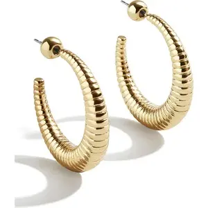 Baublebar Textured Hoop Earrings - Gold