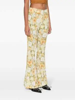 Acne Studios Abstract-print Flared Trousers