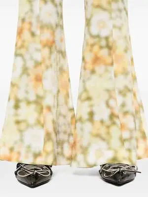 Acne Studios Abstract-print Flared Trousers