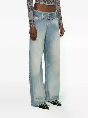 Acne Studios Washed Denim Low-rise Wide-leg Jeans