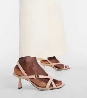 JIMMY CHOO Jess 95 Leather Sandals