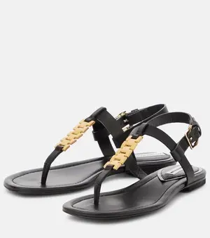 Victoria Beckham Leather Thong Sandals