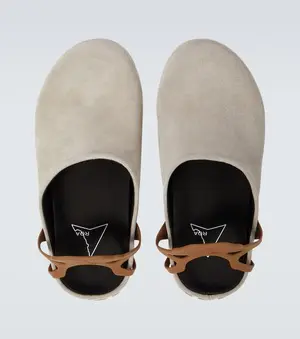 ROA Suede Clogs - Grey