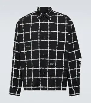 Undercover Printed Wool-blend Overshirt - Black