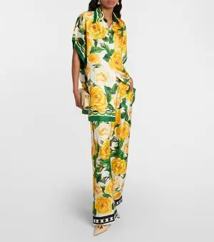 Dolce & Gabbana Floral Silk Blouse