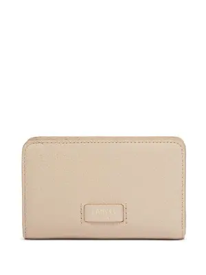 LANCEL Ninon Leather Compact Wallet - Neutrals