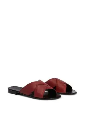 GIUSEPPE ZANOTTI Flavio Crossover-strap Sandals - Red