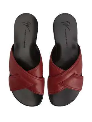 GIUSEPPE ZANOTTI Flavio Crossover-strap Sandals - Red