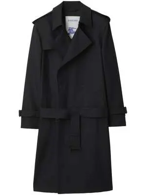 Burberry Double-breasted Belted Trench Coat - Black