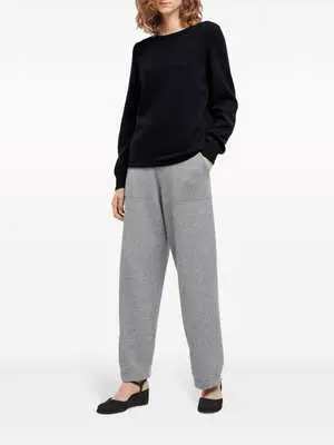 BARRIE Striped Ribbed-knit Jumper - Black