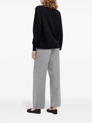 BARRIE Striped Ribbed-knit Jumper - Black