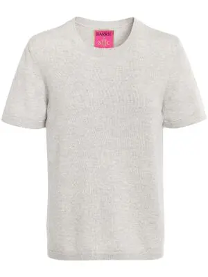 BARRIE Fine-knit Crew-neck T-shirt - Grey