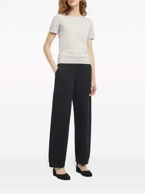 BARRIE Fine-knit Crew-neck T-shirt - Grey