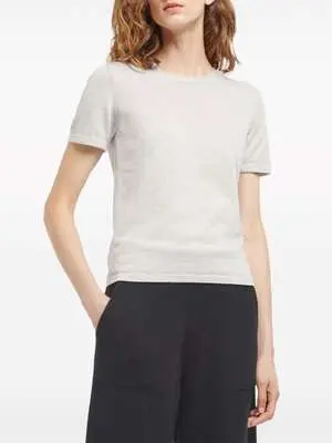 BARRIE Fine-knit Crew-neck T-shirt - Grey