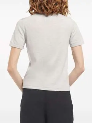 BARRIE Fine-knit Crew-neck T-shirt - Grey