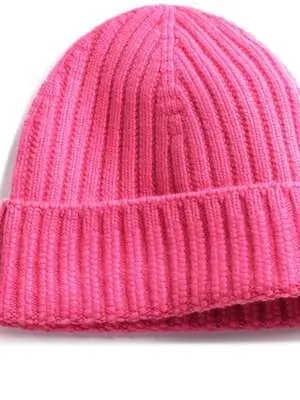 BARRIE Ribbed-knit Cashmere Beanie - Pink
