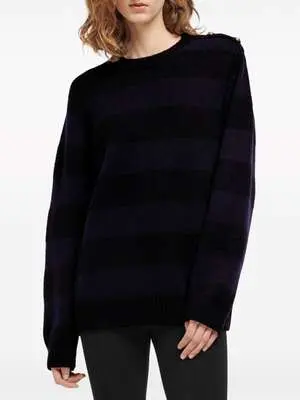 BARRIE Striped Chunky-knit Jumper