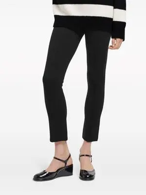 BARRIE X Sofia Coppola Cropped Knitted Leggings - Black