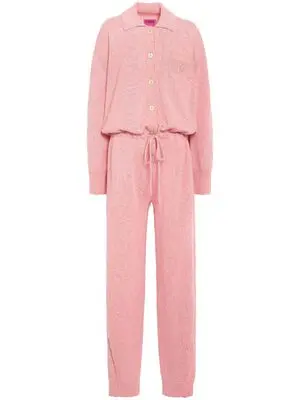 BARRIE X Sofia Coppola Long-sleeve Cashmere Jumpsuit - Pink