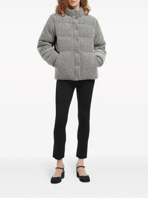 BARRIE Striped Cashmere-blend Puffer Jacket - Black