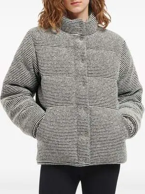 BARRIE Striped Cashmere-blend Puffer Jacket - Black
