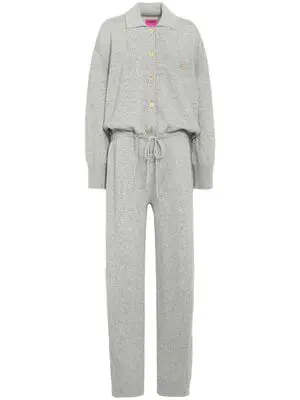 BARRIE X Sofia Coppola Long-sleeve Cashmere Jumpsuit - Grey