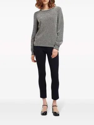 BARRIE X Sofia Coppola Cropped Knitted Leggings - Blue