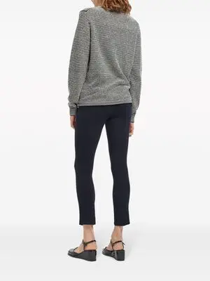 BARRIE X Sofia Coppola Cropped Knitted Leggings - Blue