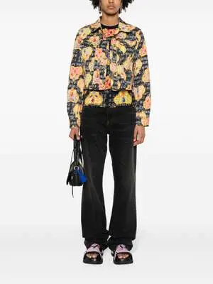 Versace Heart Couture-print Denim Jacket