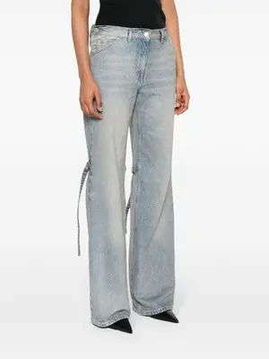 COURREGES High-rise Wide-leg Jeans