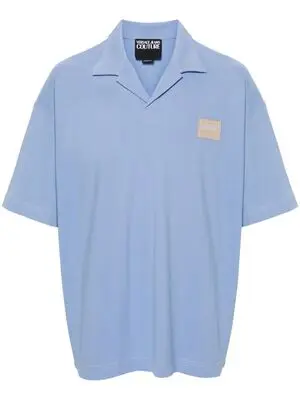 Versace Logo-appliqué Cotton Polo Shirt