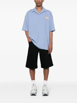 Versace Logo-appliqué Cotton Polo Shirt