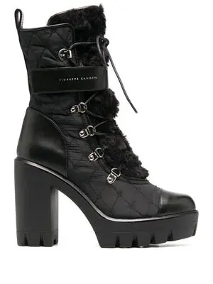 GIUSEPPE ZANOTTI Lace-up Platform Boots - Black