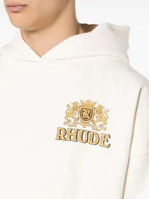 Rhude Cresta Cigar Cotton Hoodie - White