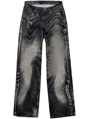 Camper Abstract-pattern Wide Leg Jeans - Grey