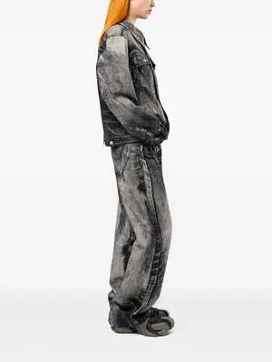 Camper Abstract-pattern Wide Leg Jeans - Grey