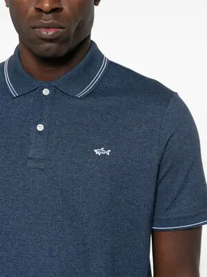 Paul & Shark Logo-patch Cotton Polo Shirt
