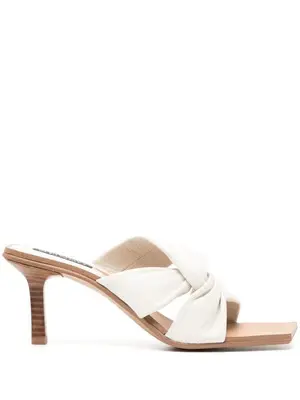 Senso Mila 80mm Leather Mules - White