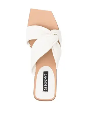Senso Mila 80mm Leather Mules - White