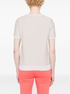 Jacob Cohen Logo-embroidered Bouclé T-shirt