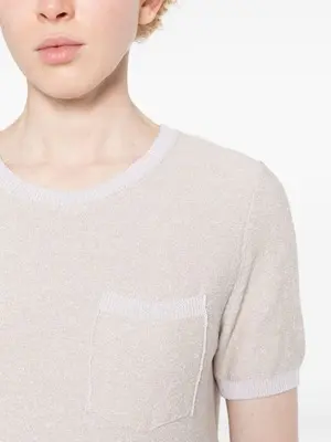 Jacob Cohen Logo-embroidered Bouclé T-shirt